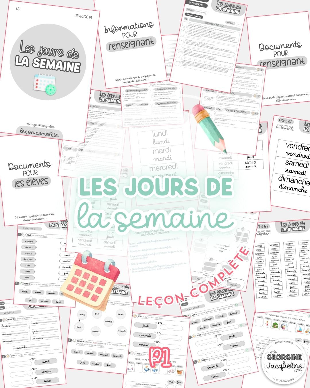 Les jours de la semaine – Leçon complète – Georgine & Jacqueline