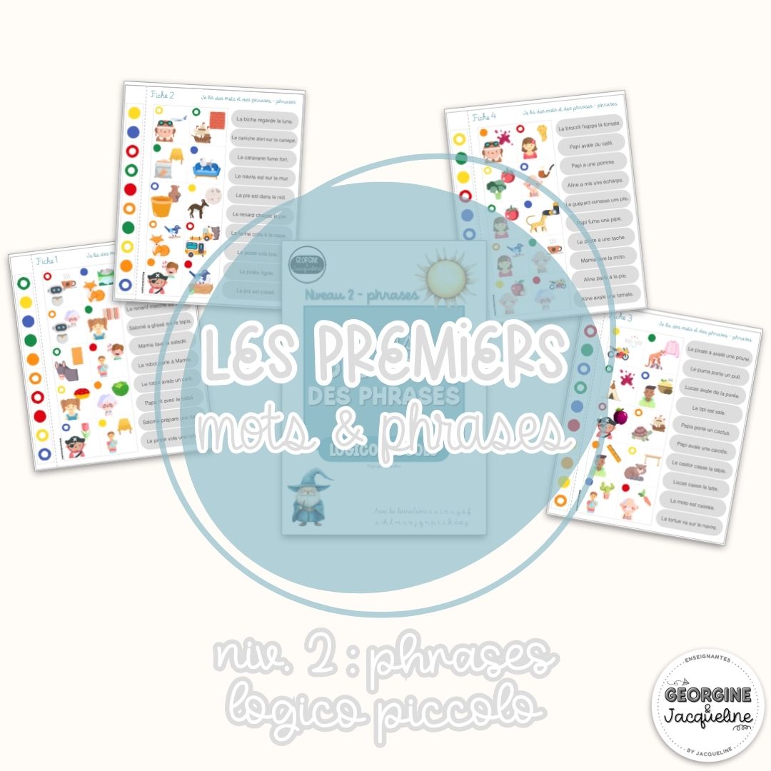 Je lis des mots et des phrases – Logico Piccolo : niveau 2 – phrases ...